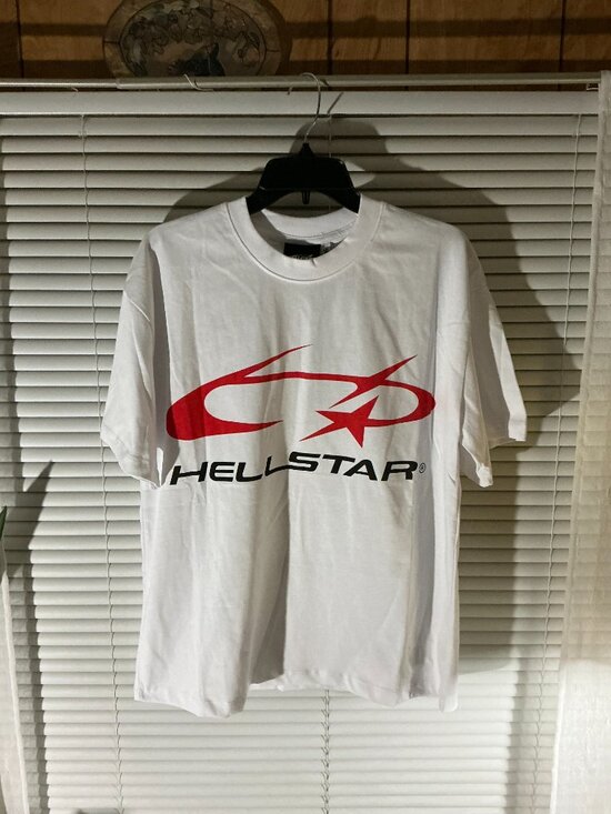 Hellstar | Shirts | White Hellstar Tee Star Swoosh | Poshmark